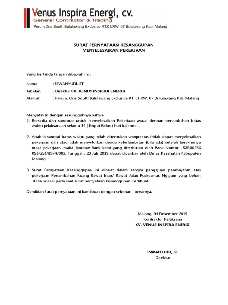 6 Contoh Surat Komitmen Kerja dan Cara Membuatnya