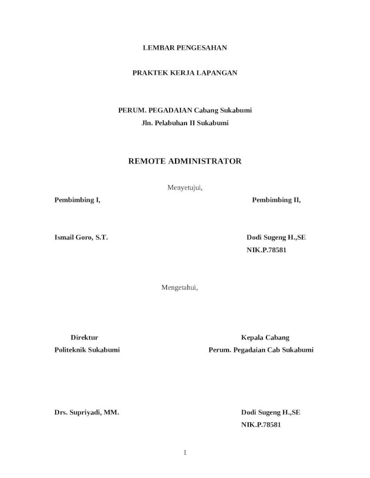 10 Contoh Lembar Pengesahan Untuk Berbagai Keperluan