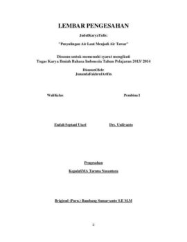 10 Contoh Lembar Pengesahan Untuk Berbagai Keperluan