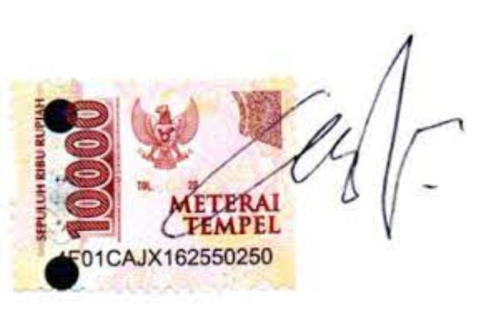 Cara Tanda Tangan di Atas Materai yang Sah, Ini Aturannya