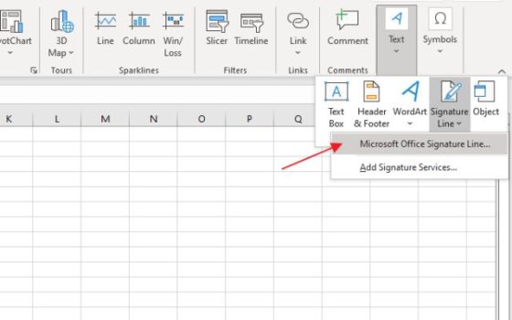 Alternatif Menambahkan Tanda Tangan di Excel