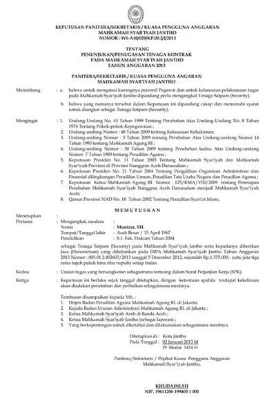 5 Contoh Surat Keputusan (SK) dan Cara Membuatnya