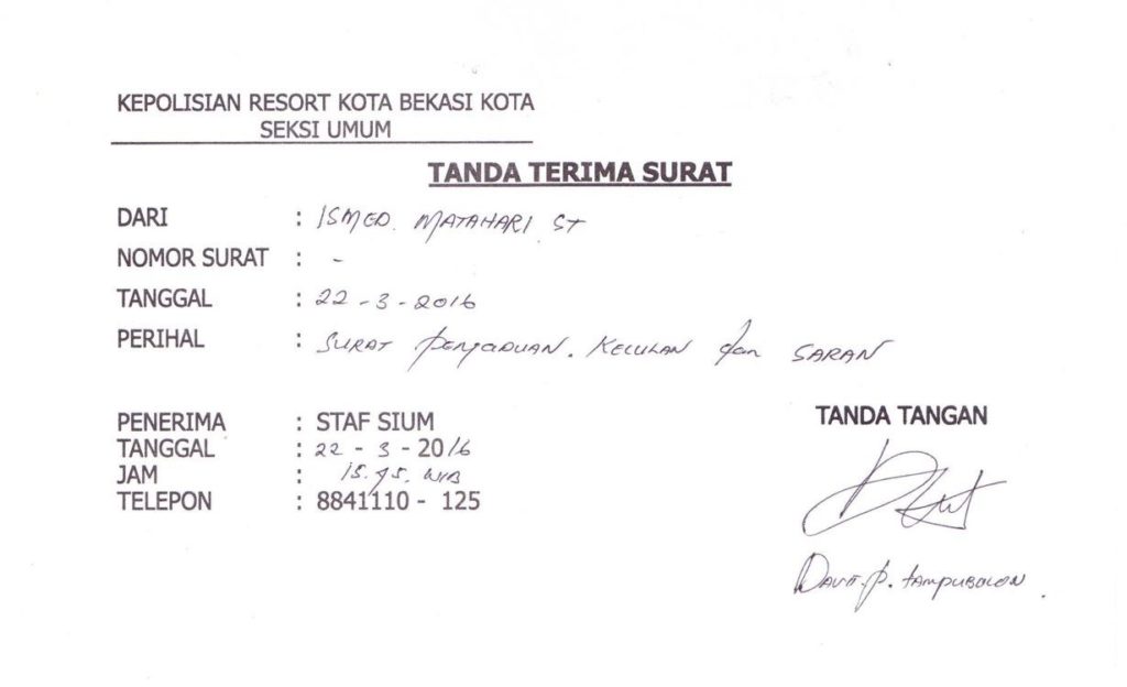7 Contoh Surat Tanda Terima Dokumen dan Formatnya