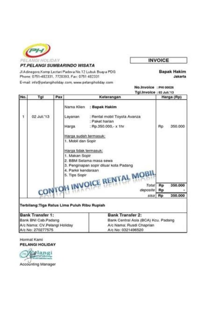 10 Contoh Invoice Tagihan Pembayaran untuk Jasa dan Barang