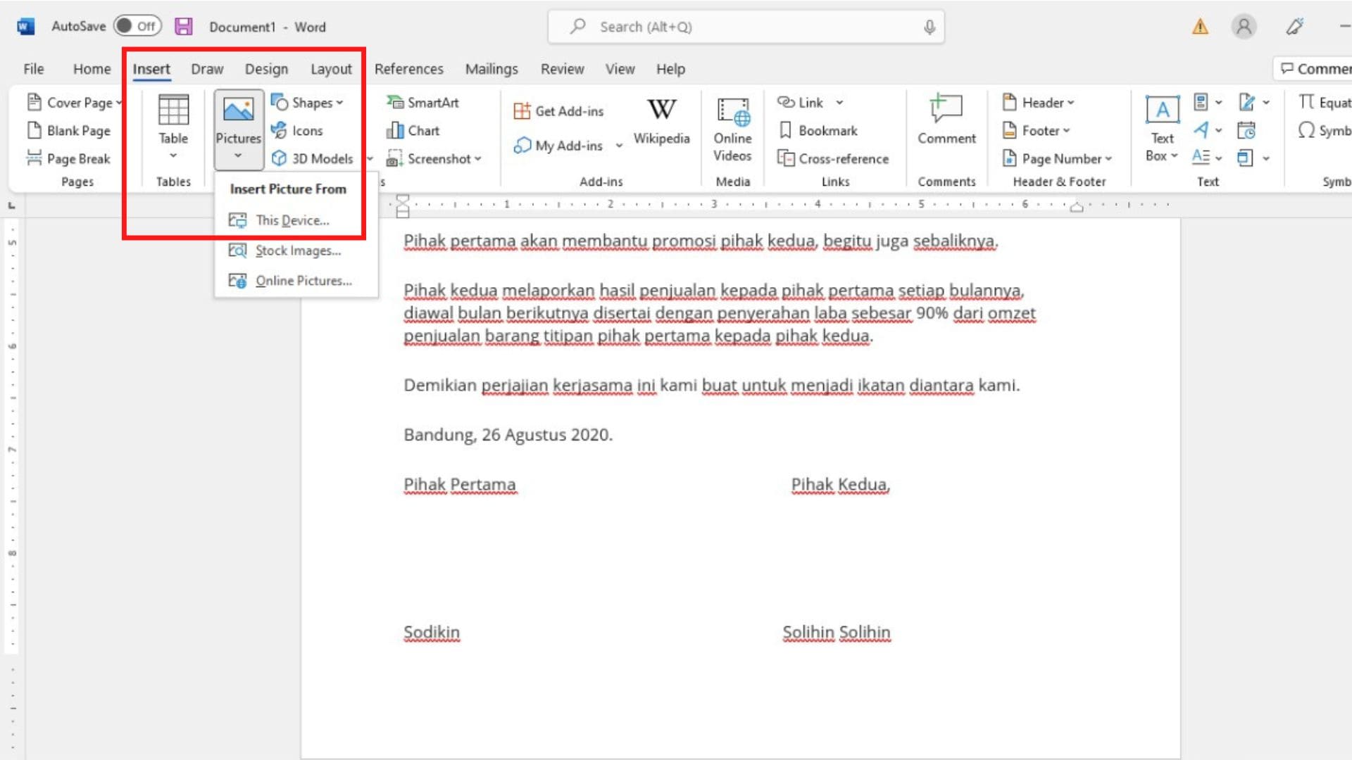 Alternatif Membuat Tanda Tangan di Microsoft Word