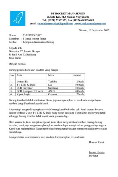 Contoh Surat Niaga yang Benar Formatnya untuk Berbagai Keperluan