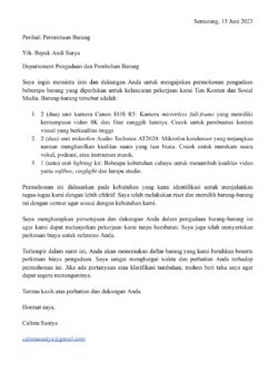 4 Contoh Surat Permintaan Barang dengan Struktur yang Benar