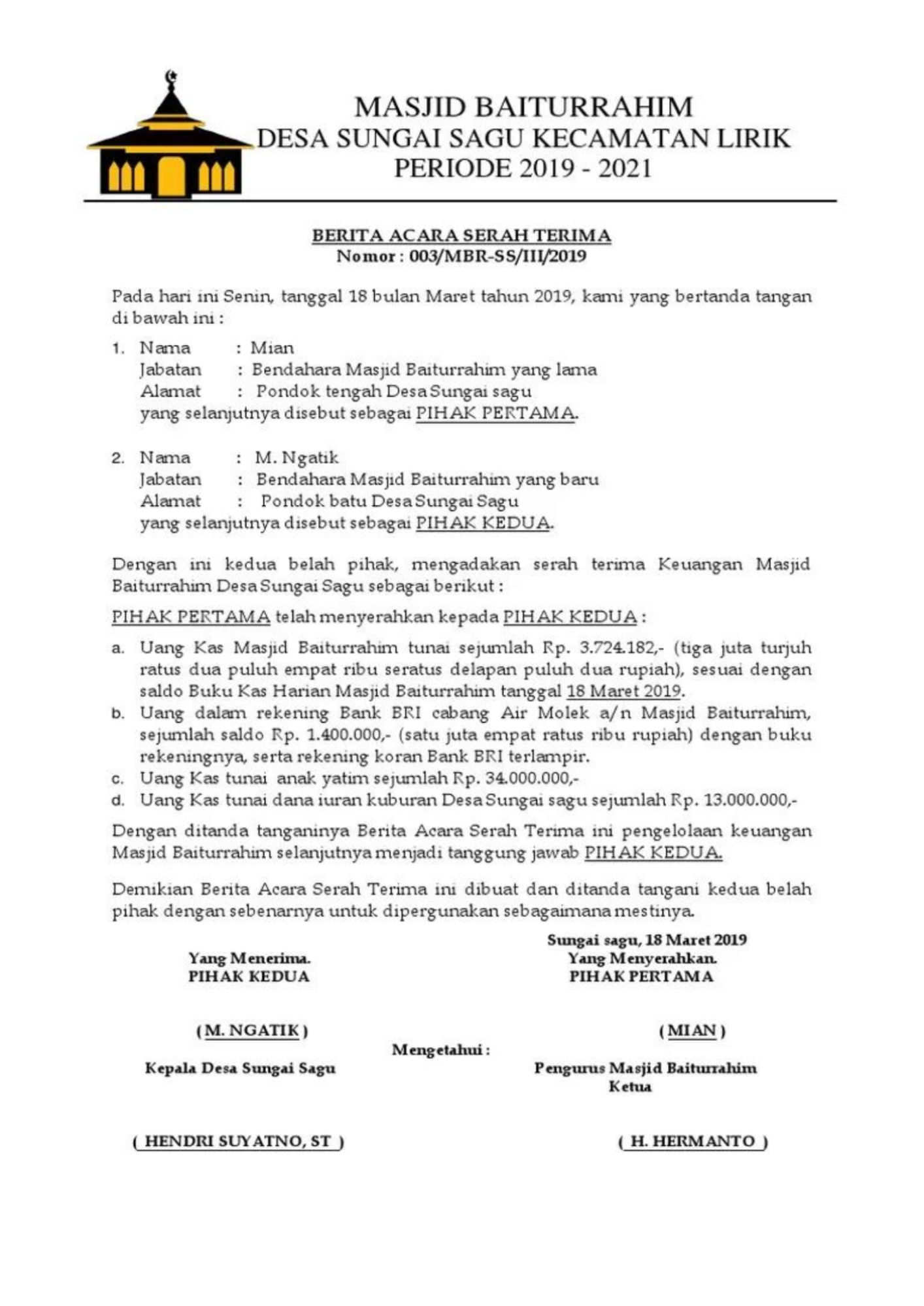 13 Contoh Berita Acara Serah Terima dan Cara Membuatnya