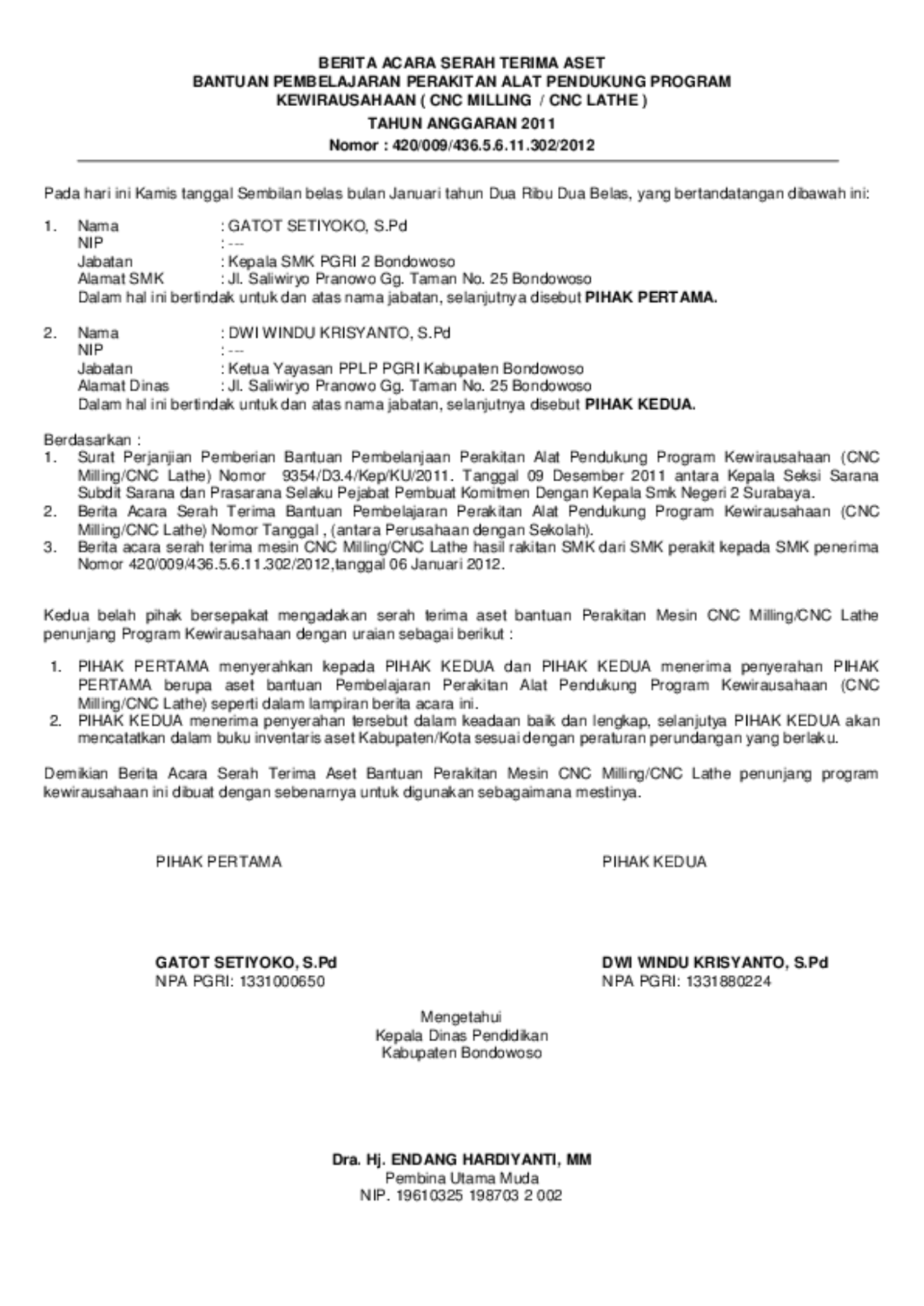 13 Contoh Berita Acara Serah Terima dan Cara Membuatnya