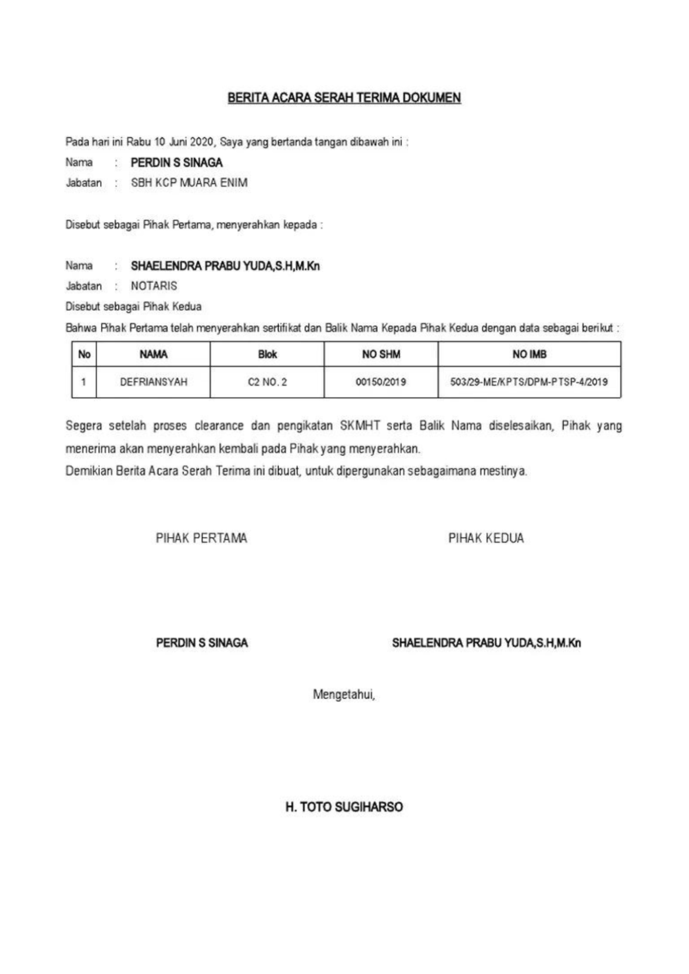 13 Contoh Berita Acara Serah Terima dan Cara Membuatnya