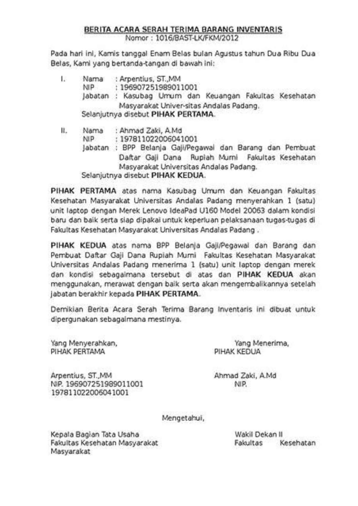 13 Contoh Berita Acara Serah Terima dan Cara Membuatnya