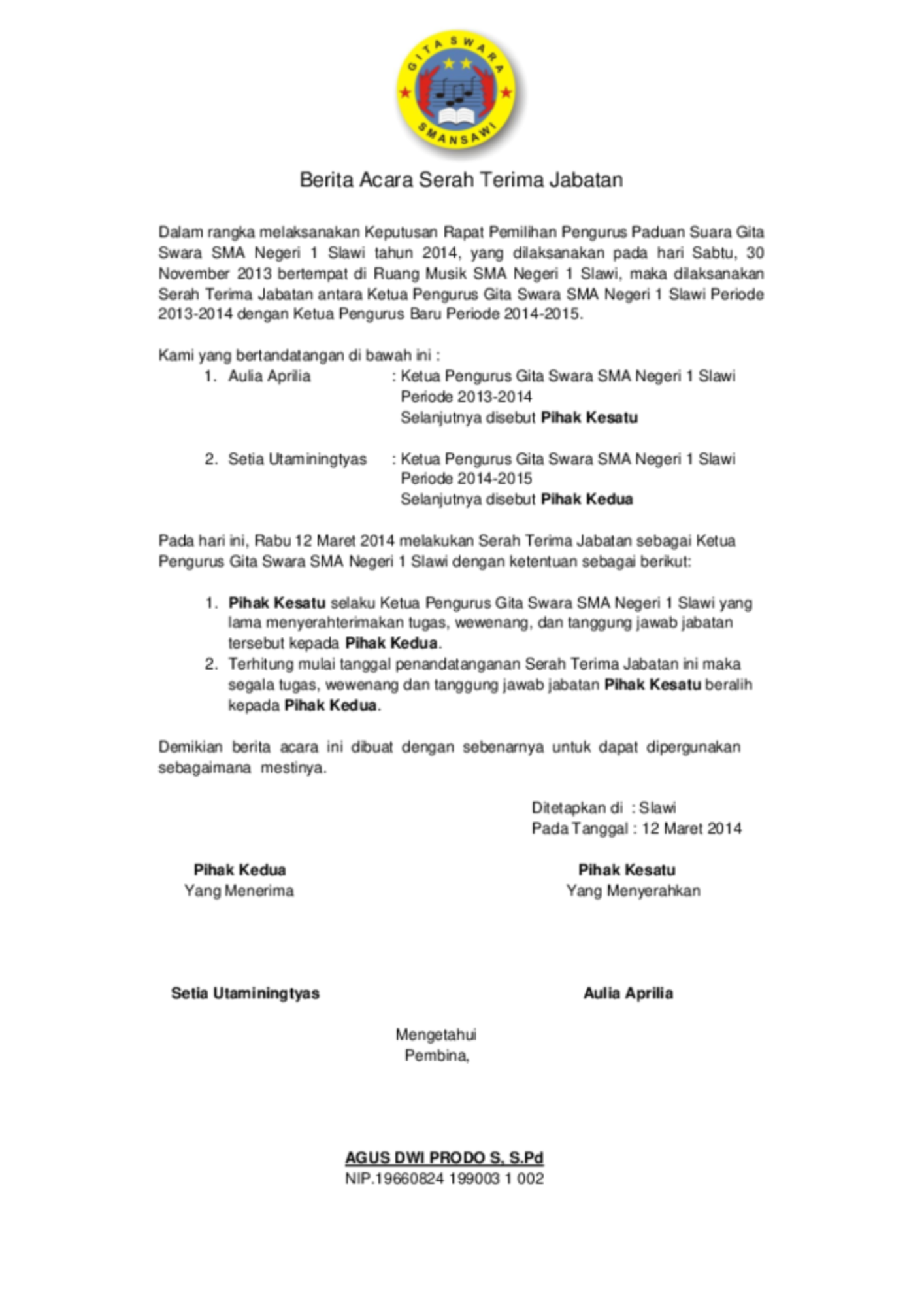 13 Contoh Berita Acara Serah Terima dan Cara Membuatnya