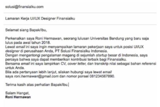 Cara Melamar Kerja Lewat Email yang Benar dan Contoh Suratnya