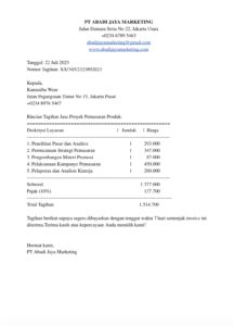 5 Contoh Invoice Tagihan Jasa Proyek & Tips Membuatnya