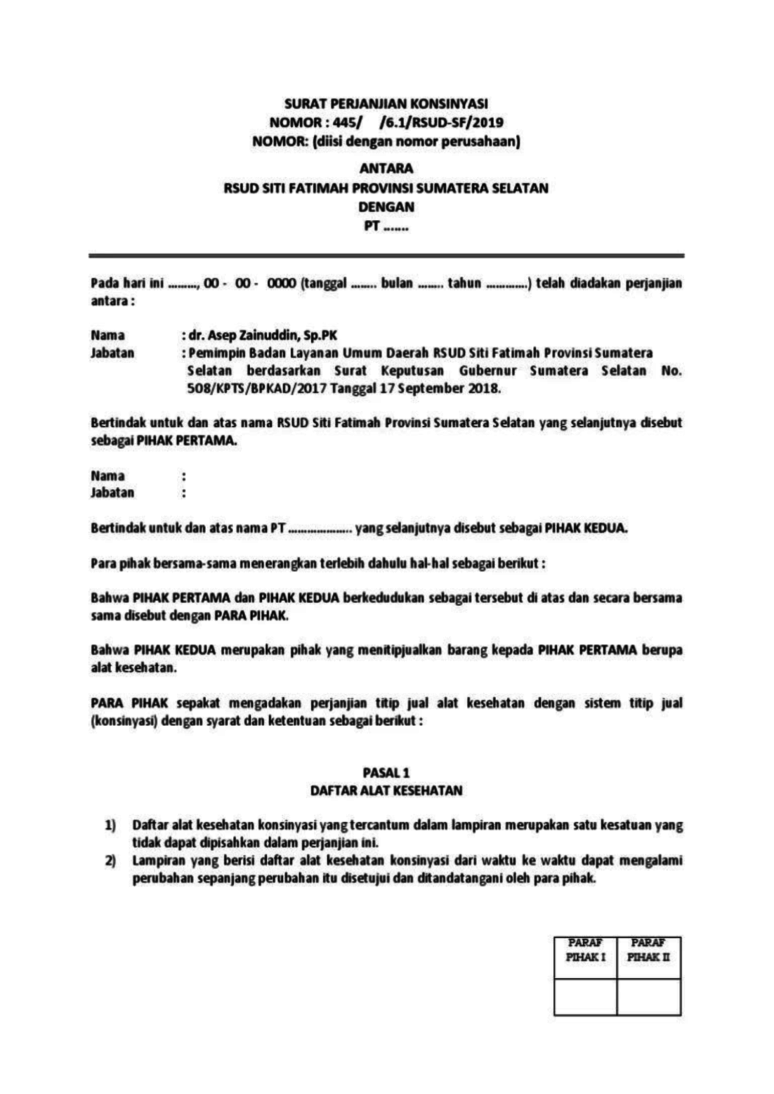 Contoh Surat Perjanjian Konsinyasi Lengkap dan Cara Membuatnya