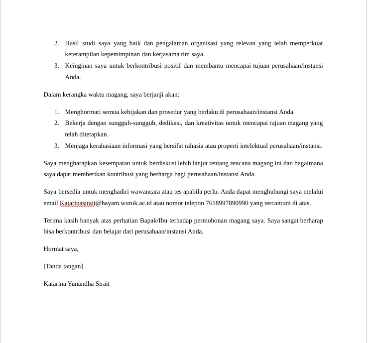 10 Contoh Surat Permohonan Magang dan Cara Membuatnya