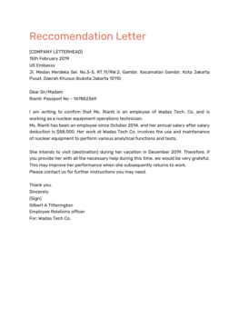 5+ Contoh Surat Referensi Kerja dan Tips Membuatnya