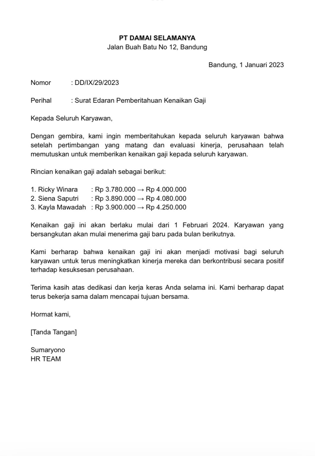 Contoh Surat Edaran Perusahaan Resmi untuk Berbagai Keperluan