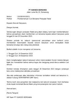 Contoh Surat Edaran Perusahaan Resmi untuk Berbagai Keperluan