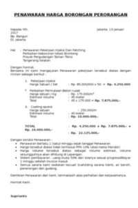 Contoh Surat Penawaran Harga yang Benar dan Tips Membuatnya