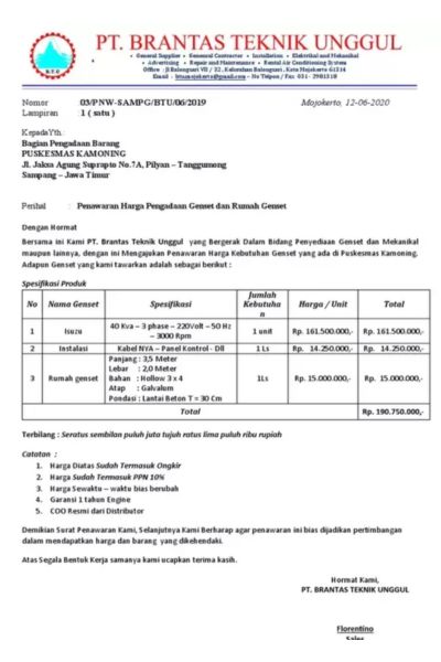 Contoh Surat Penawaran Harga yang Benar dan Tips Membuatnya