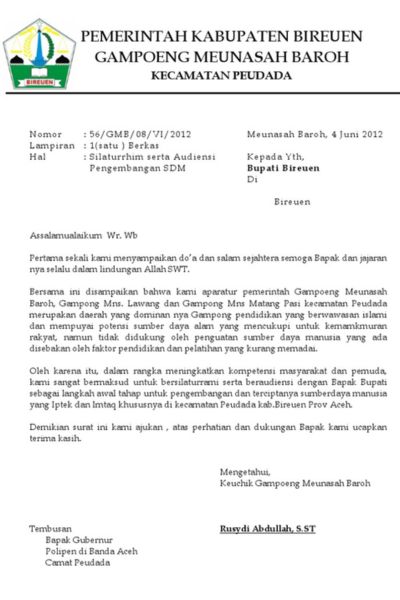 5 Contoh Surat Permohonan Audiensi yang Baik dan Benar