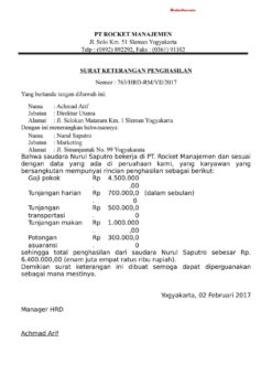 3 Contoh Surat Keterangan Penghasilan & Cara Membuatnya