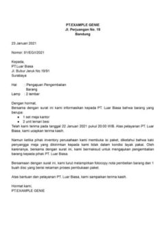 5 Contoh Surat Pengembalian Barang dan Cara Membuatnya