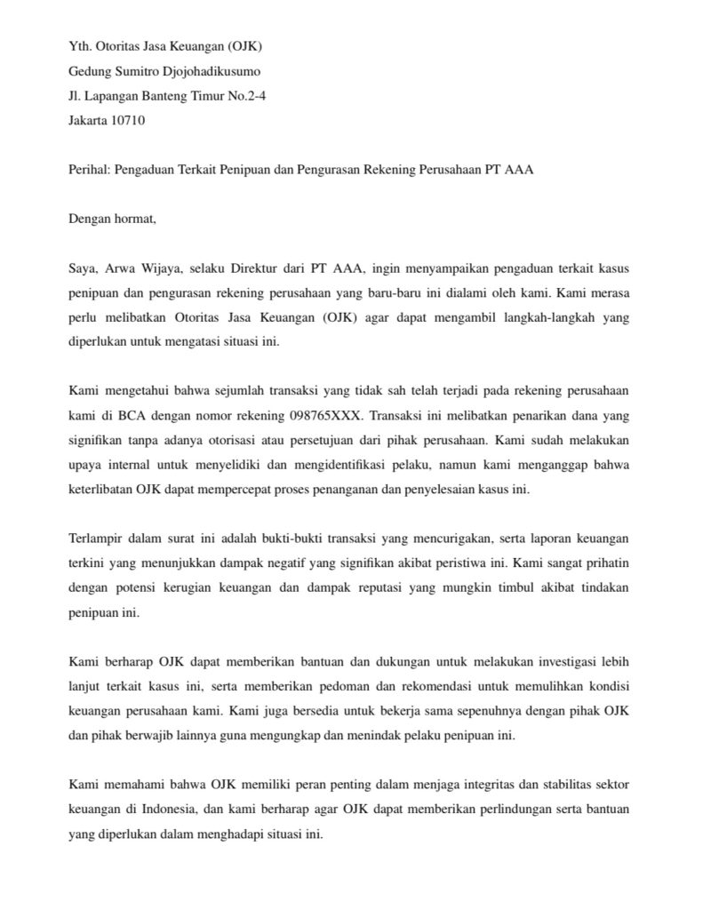 6 Contoh Surat Pengaduan untuk Berbagai Keperluan