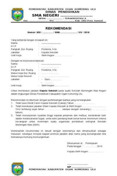 4 Contoh Surat Promosi Jabatan & Format Suratnya