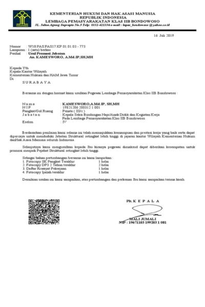 4 Contoh Surat Promosi Jabatan & Format Suratnya