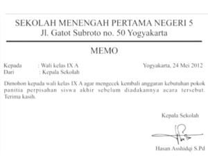 7 Contoh Memo Resmi untuk Berbagai Keperluan Bisnis
