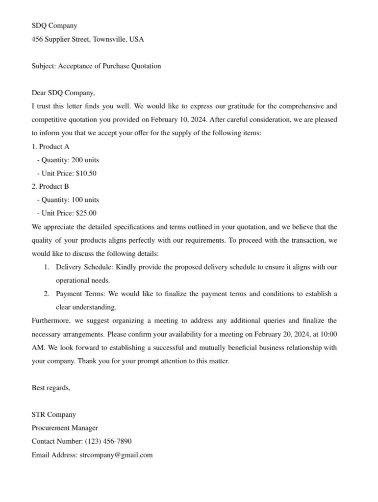 Contoh Surat Balasan Penawaran Barang & Kerjasama + Formatnya