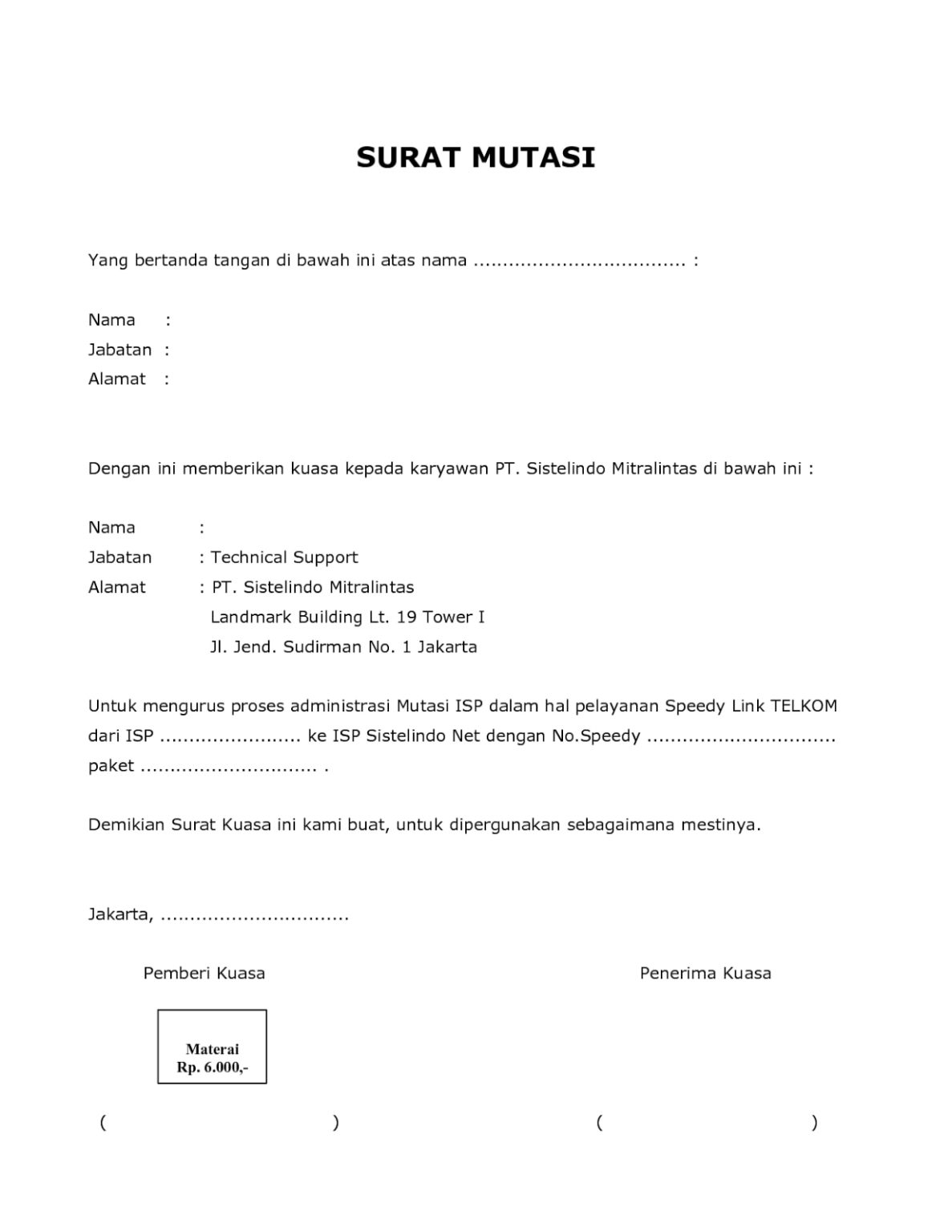 Surat Mutasi Karyawan: Contoh, Format, & Informasinya