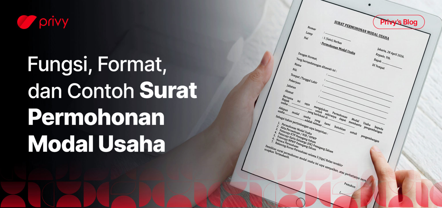 Surat Permohonan Modal Usaha: Fungsi, Format, dan Contoh
